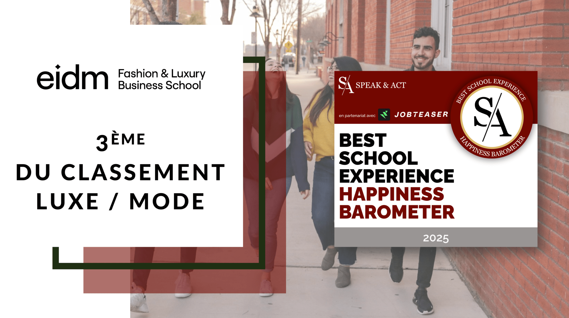 L’EIDM consolide sa place dans le top 3 des meilleures écoles de mode et luxe en 2025 au ...